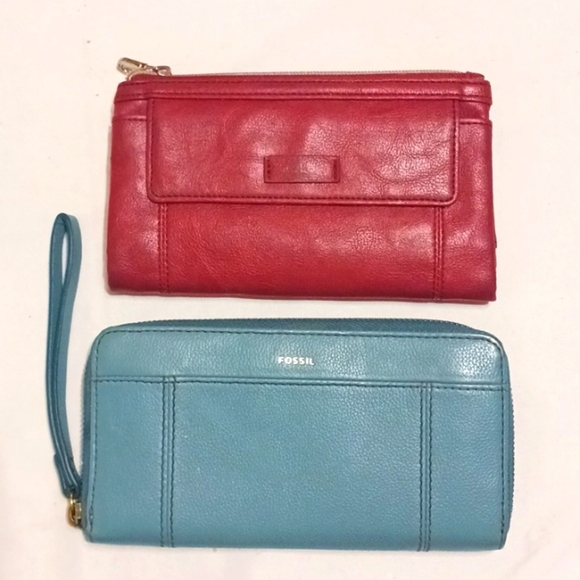 Fossil | Bags | Fossil And Relic Leather Wallets Accordian And Bifold ...